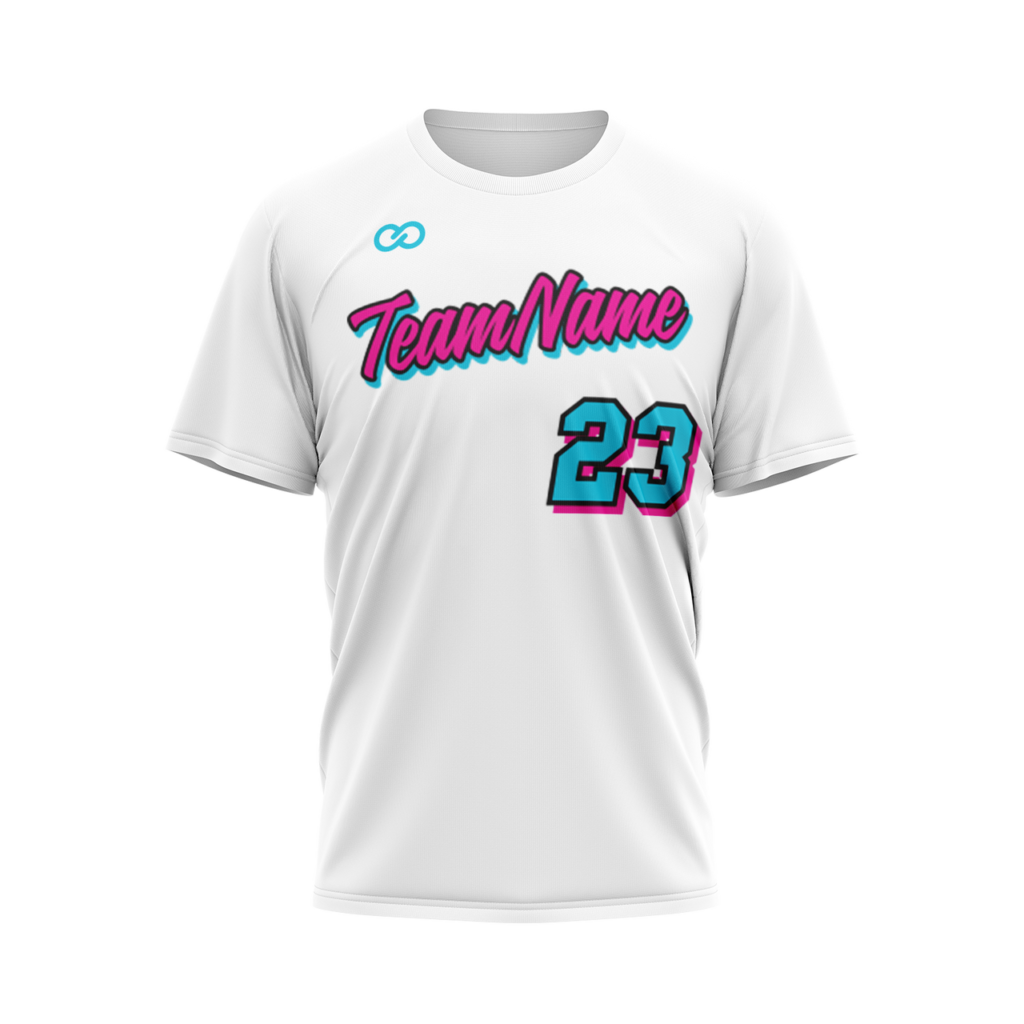 Miami Vice T Shirt - White | Custom Tune Squad Apparel | Wooter Apparel