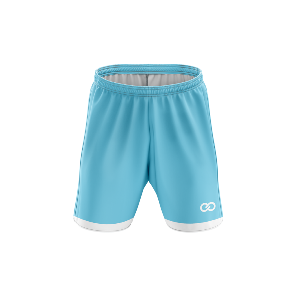Diamonds - Custom Soccer Shorts (Cyan & White) | Wooter